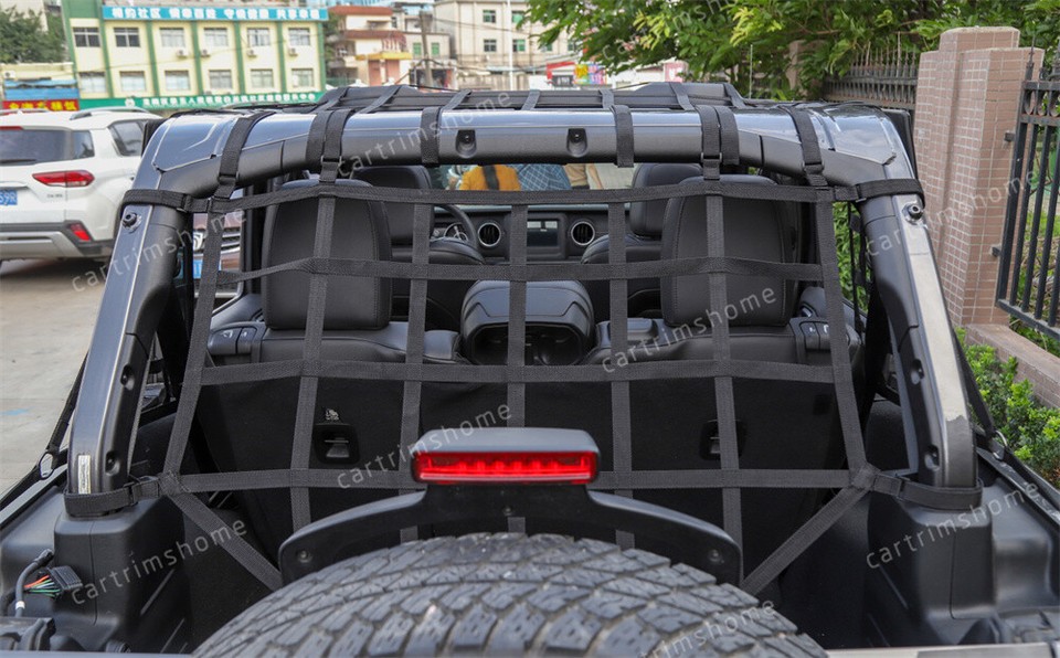 Side Trunk Cargo Net Restraint System Mesh Cover For Jeep Wrangler JL ...