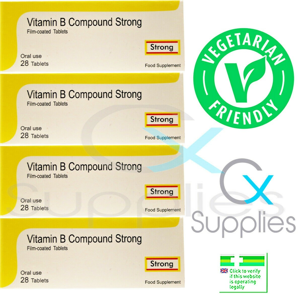 VITAMIN B COMPOUND STRONG TABLETS 3 x 28 TABS ⭐VEGETARIAN TABS⭐ ⭐LOW ...