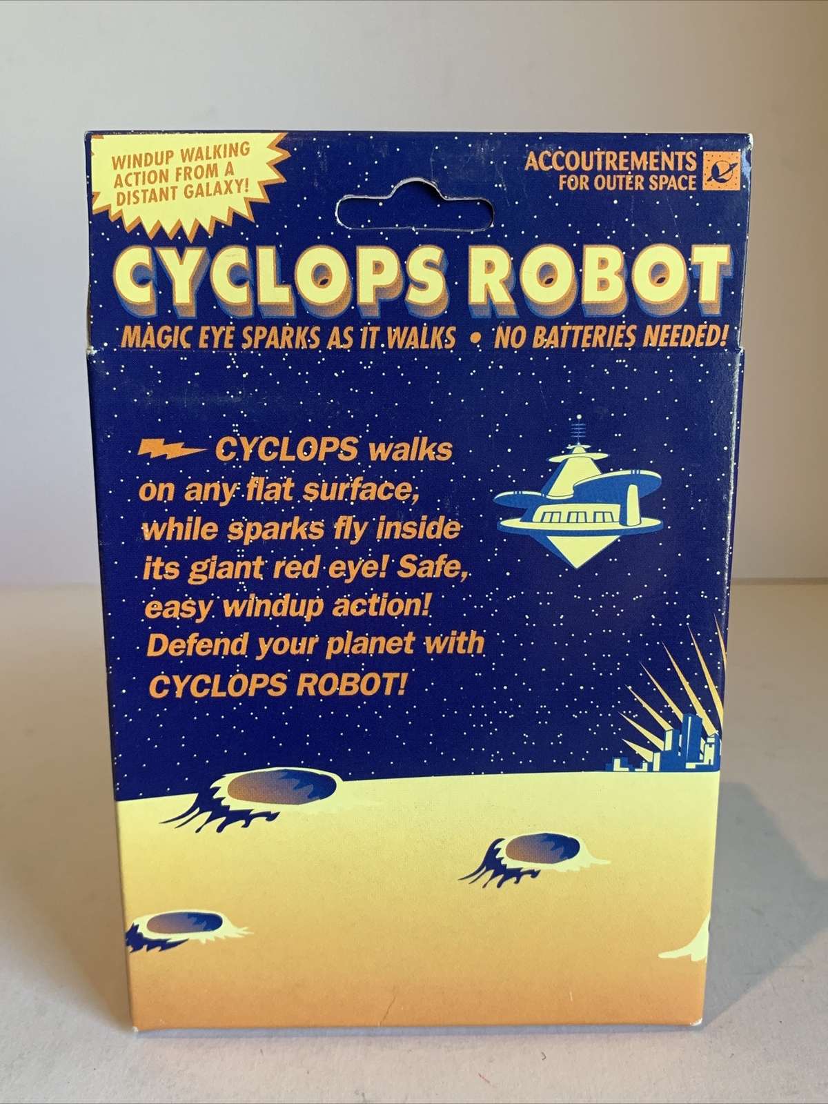Vintage Wind-Up Sci Fi CYCLOPS ROBOT by ACCOUTREMENTS - NEW | eBay