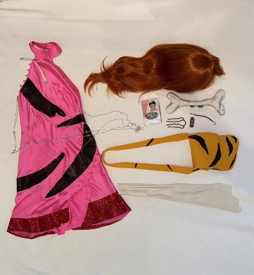 Halloween Costume Pebbles Flintstone Cosplay XS Sexy Unique Outfit Pink ...