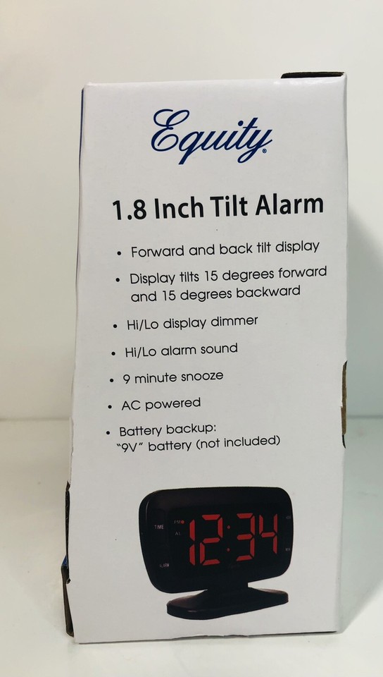 30016 Equity by La Crosse AC Powered 1.8" Swivel Tilt Digital Alarm ...