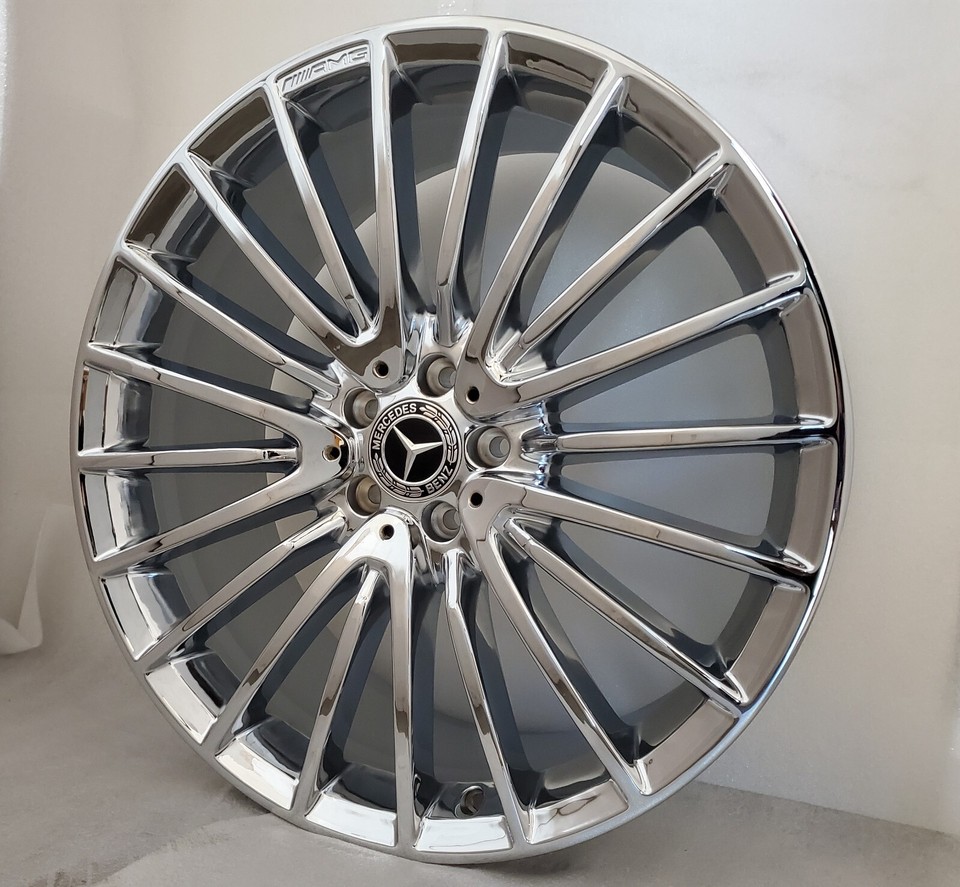 Original 21" Mercedes OEM AMG S580 S560 S550 Maybach Chrome Wheels Rims ...