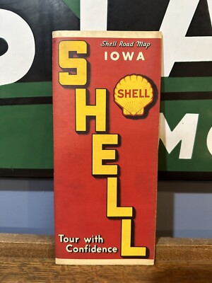1937 Shell Road Map: Iowa NOS | eBay