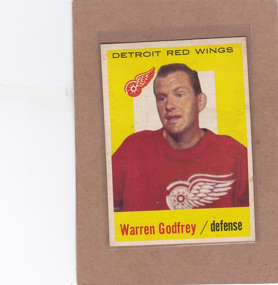 1959-60 TOPPS HOCKEY WARREN GODFREY #27 RED WINGS VG *A28015 | eBay