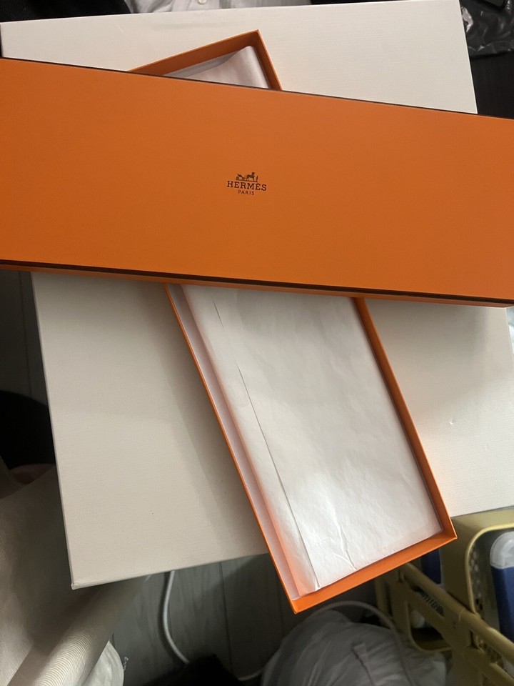 BRAND NEW Hermes Empty Tie Box w/ Tissue Size 5 x 15 x 1 | eBay