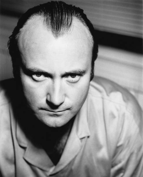 English singer songwriter instrumentalist Phil Collins posed in Lo- Old ...