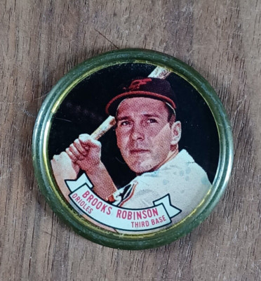 1964 Brooks Robinson, Baltimore Orioles, Third Base, Topps Metal Button ...