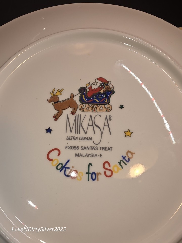Vintage Mikasa Cookies for Santa Ultra Ceram 11" Cookie Plate with ...