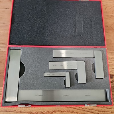 Starrett 3020 Precision Steel Squares - Set of 4 with Case | eBay