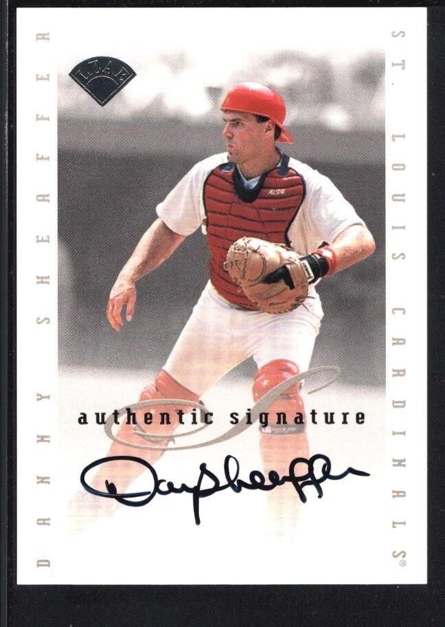 DANNY SHEAFFER 1996 LEAF SIGNATURE EXTENDED AUTOGRAPH CARDINALS AUTO SP ...
