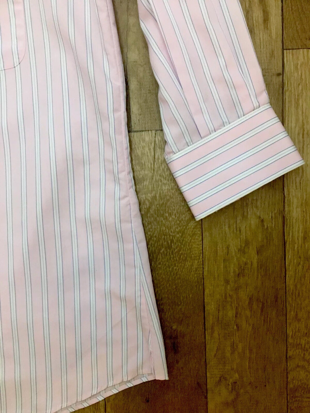 Emidio Tucci Pink Shirt Stripe Sport Size 4 Large 16” Spanish Designer ...