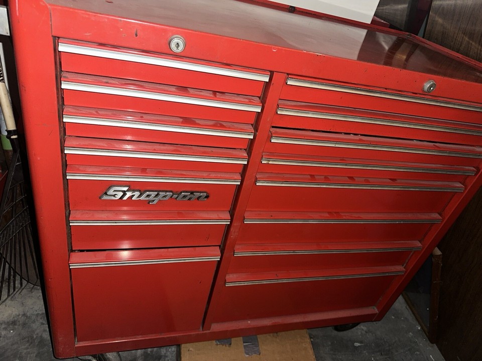 Snap on tool box with tools & blue Point Cart w/auto Kits | eBay