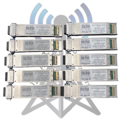 Lot of 10, Alcatel-Lucent, 1AB375380007, NGI7AN5MAA, I64.1/10GBASE-LR ...