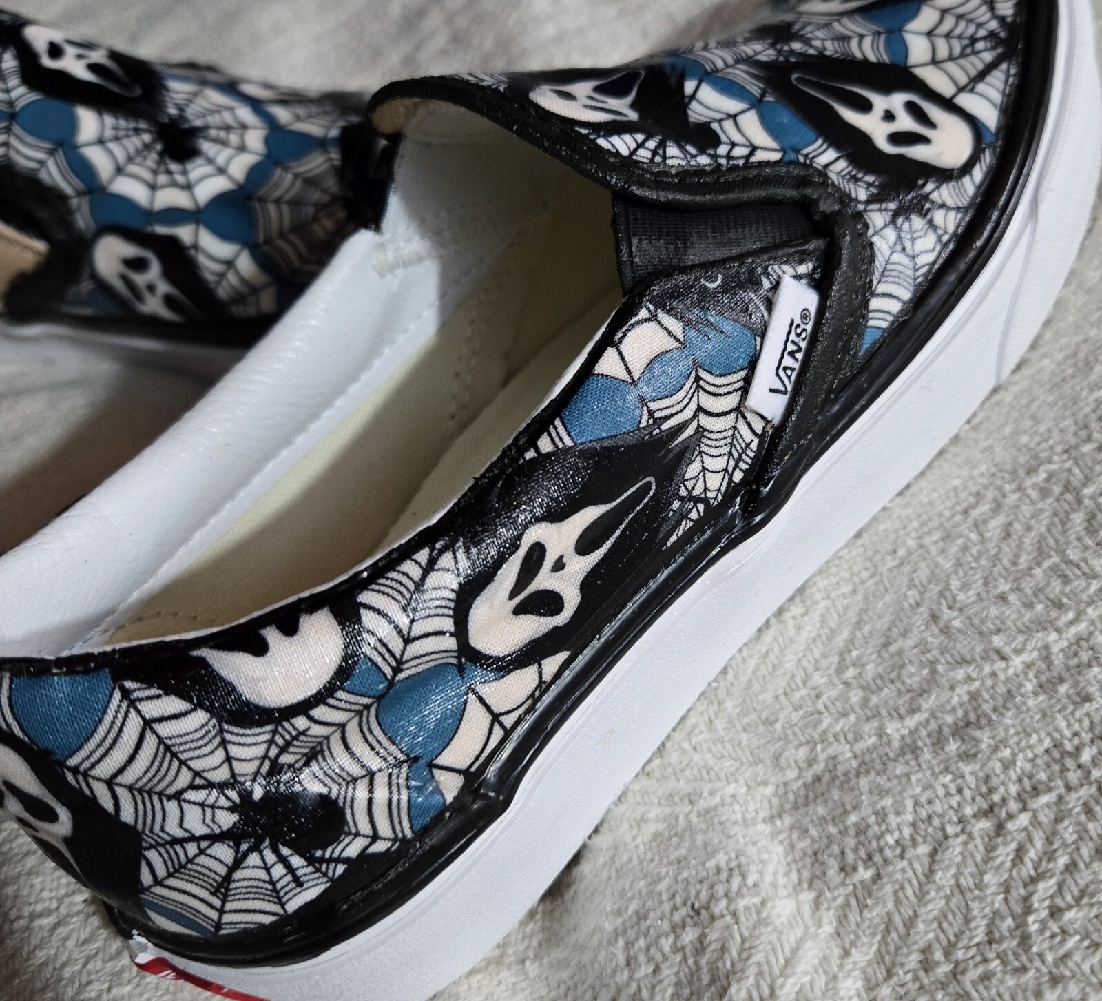 VANS Horror Shoes Custom Hand Detailed Slip On Women's ANY SIZE ...