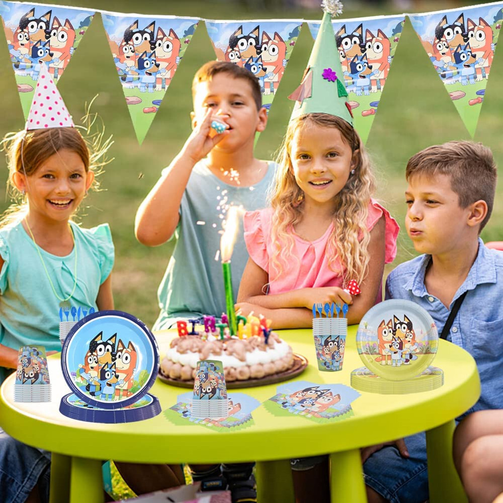 Bluey Bingo Supply Party Decoration Tablecover Banners Birthday Cupcake ...