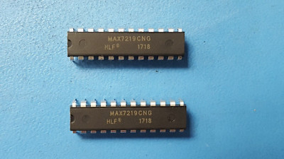(2 Pcs) IC LED DRIVER , MAX7219CNG , 7 SEGMENT DRIVER , 8 DIGIT , 24DIP ...