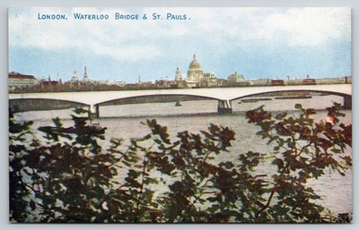 London, Waterloo Bridge & St Pauls postcard | eBay