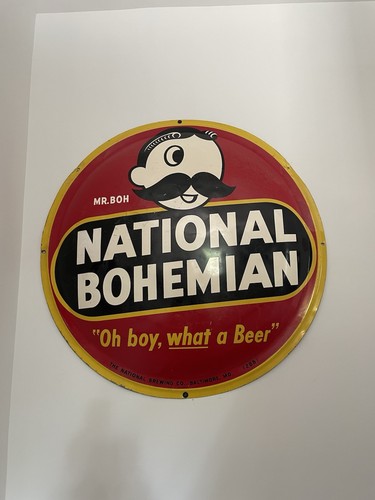 Super Clean National Bohemian Beer Baltimore, Md. Round 42” Metal Sign ...