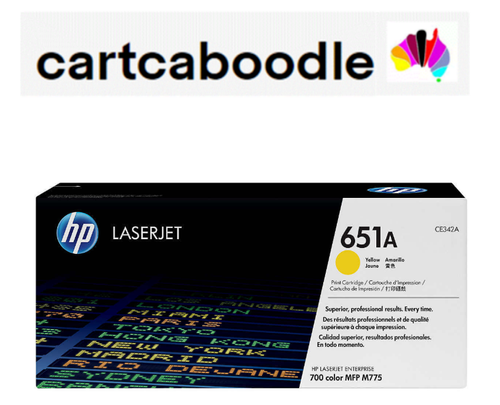 Genuine/ORIGINAL HP CE342A / 651A YELLOW Toner for HP M775dn M775f ...