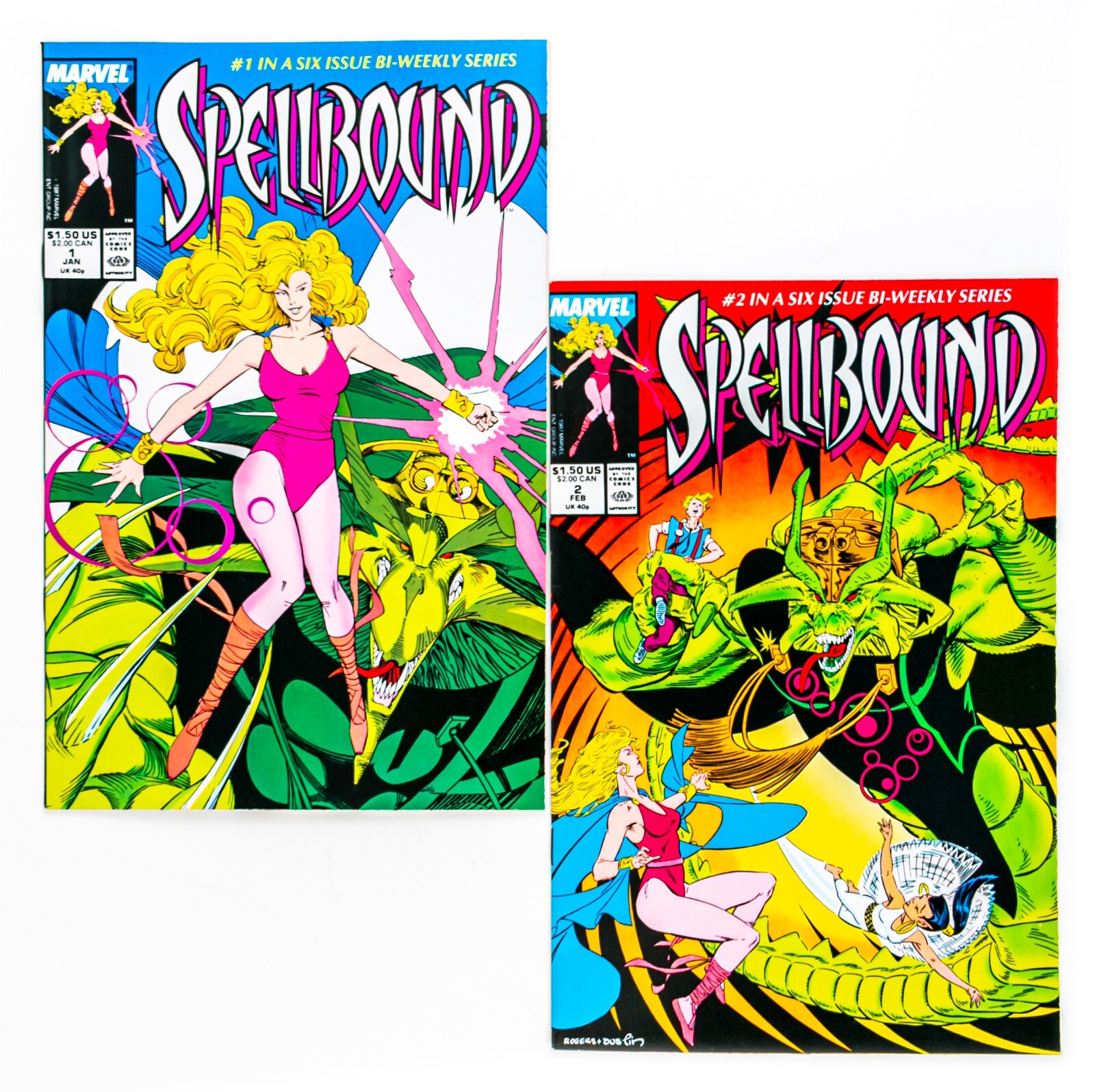 Spellbound #1 & 2 (1988 Marvel) 1st App of Spellbinder Erica Fortune ...
