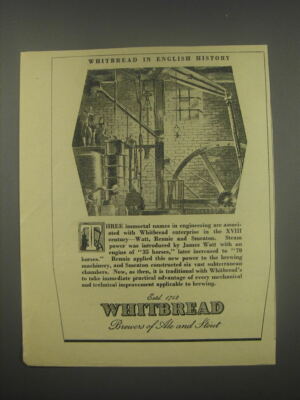 1949 Whitbread Ale and Stout Ad - Whitbread in English History | eBay