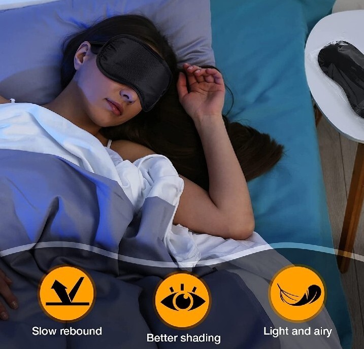 Travel Eye Mask Sleep Soft Padded Shade Cover Rest Relax Sleeping ...