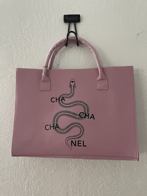 NEW LA TC Pink Vegan Leather Tote I Designer Snake Bag Purse | eBay