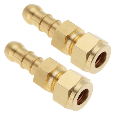 2Pcs 8mm Gas Connector Nozzle Fitting 1/2 Thread Fits 8mm(5/16") Gas ...