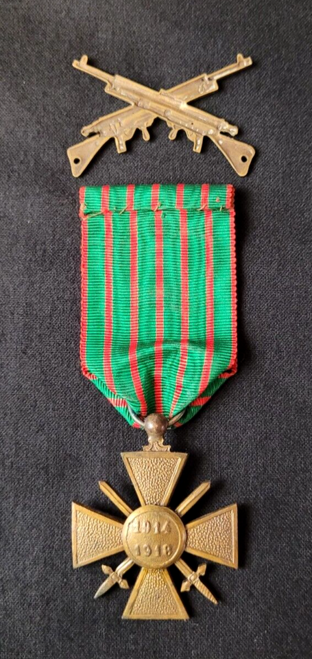 WW1 Original set French War Cross 1914-1918 First Class gunner FM ...