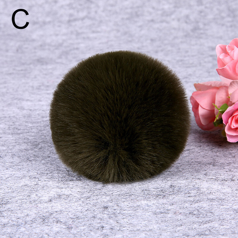 DIY 8CM Faux Rabbit Fur Hair Ball Hairs Cute Keychain Accessories 1pc ...