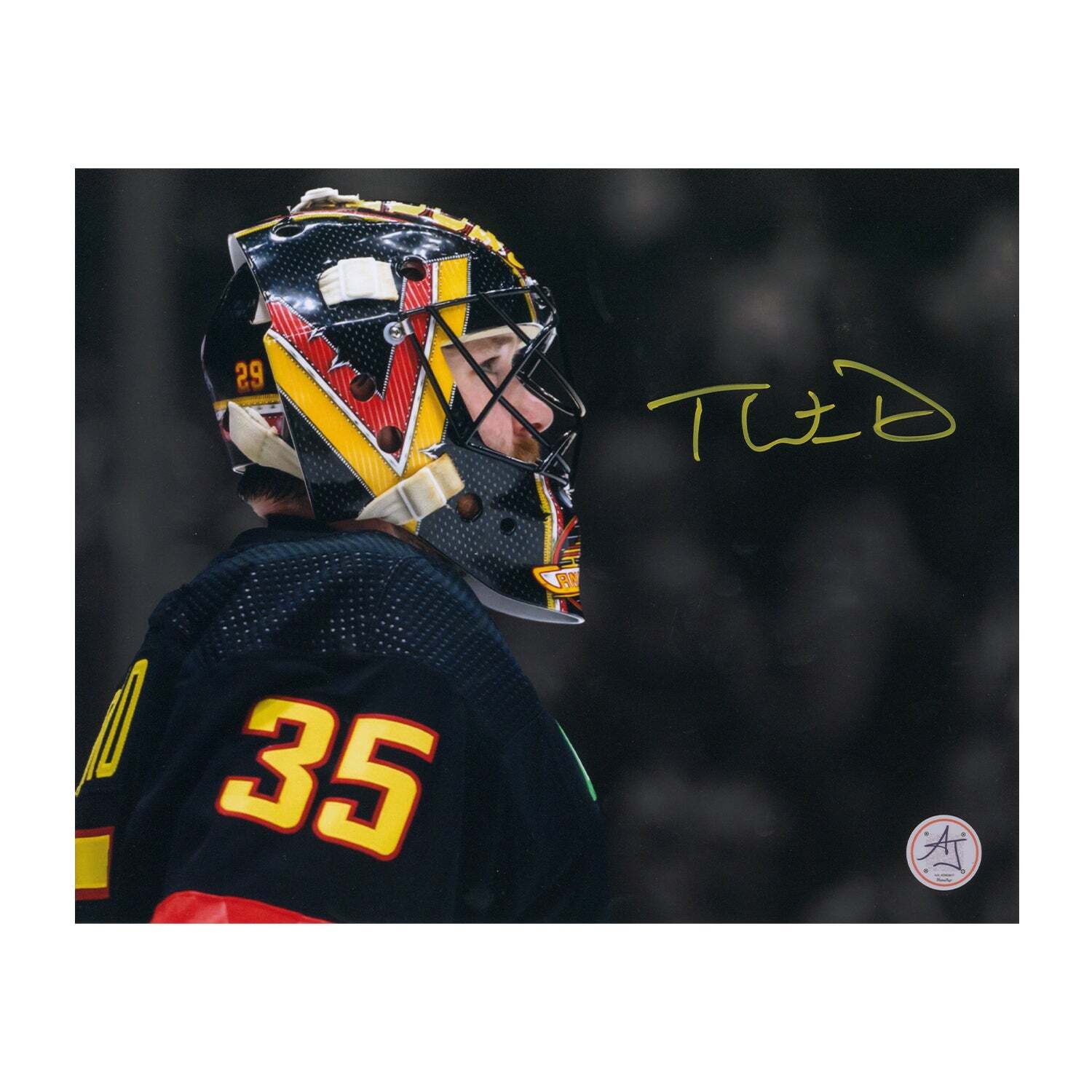 Thatcher Demko Signed Vancouver Canucks Goalie Mask Profile 8x10 Photo ...