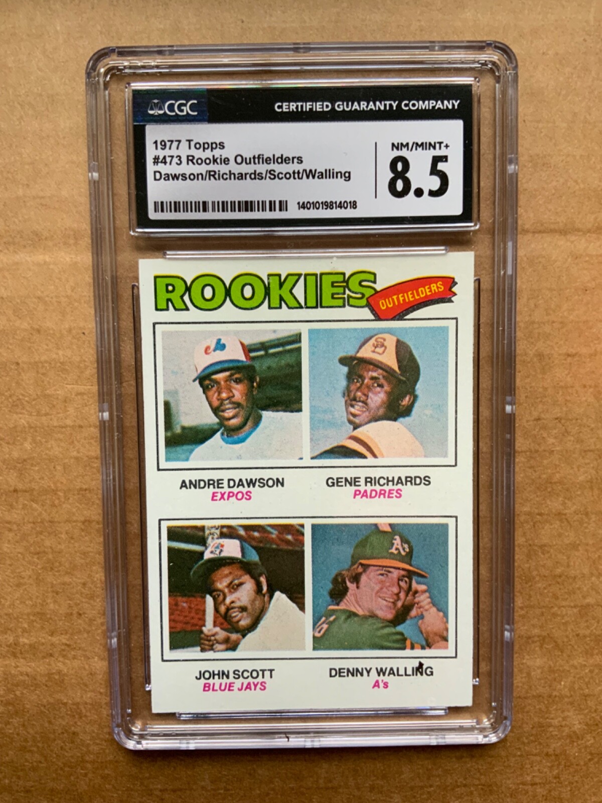 1977 Topps #473 Rookie Outfielders ANDRE DAWSON RC Just Graded CGC 8.5 ...