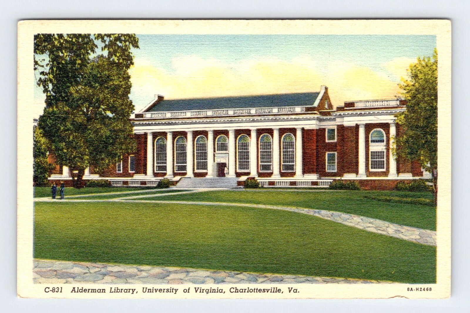 Alderman Library University of Virginia Charlottesville Vtg Linen ...