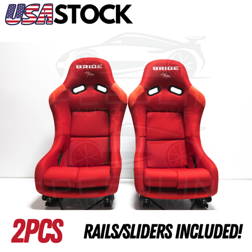 BRIDE VIOS 3 III Red Seats Low Max Racing Seat Pair - LIMITED STOCK | eBay