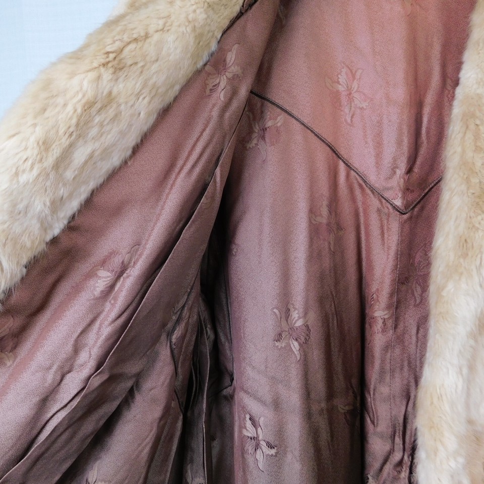 Vintage Muskrat Fur Coat For Craft Project - Hole In Shoulder - Beige #C575 | eBay