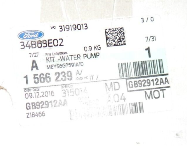 Genuine+Ford+MOTORCRAFT+Water+Pump+for+Fiesta+Focus+Puma+1566239 for ...