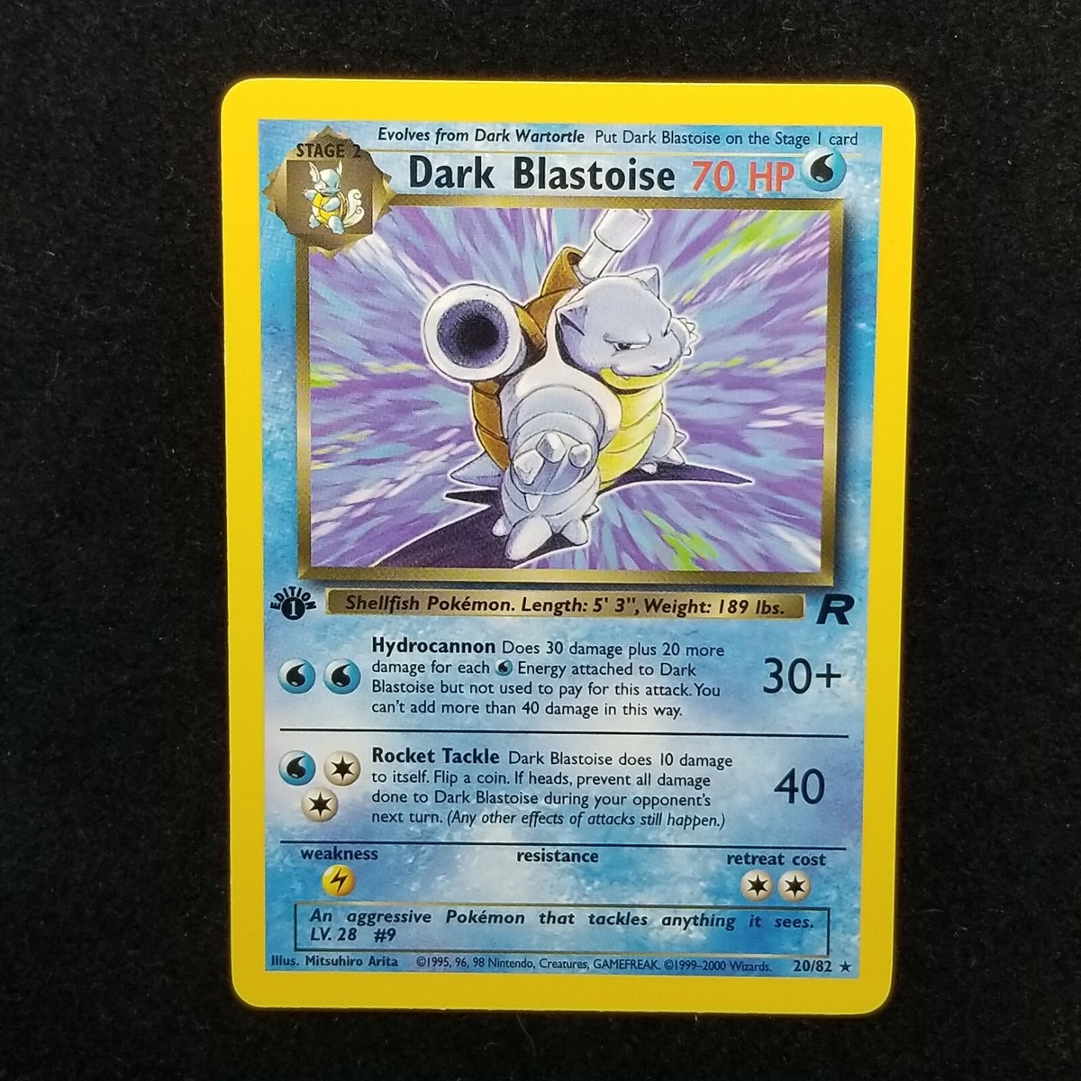 Dark Blastoise Pokemon Card