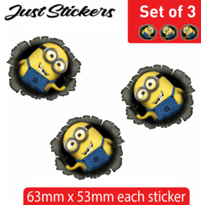 Cute Minion stickers , car sticker , bumper sticker , skate , bike ...