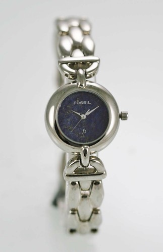 Fossil Watch Womens F2 Blue Stainless Steel Silver Water Resistant ...