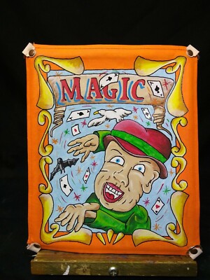 MAGIC FREAK SIDESHOW CANVAS BANNER,OOAK,ODDITY,CIRCUS,CURIO,DEFORMED ...