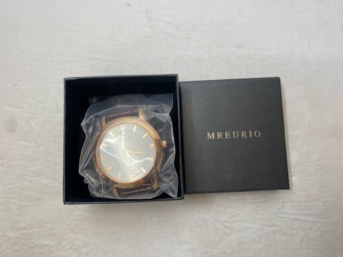 Mreurio Mens Brown Tone Leather Analog Quartz Watch | eBay