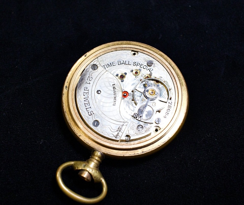 21 Jewel Time Ball Special Antique Railroad Pocket Watch, C.I. Morthier ...