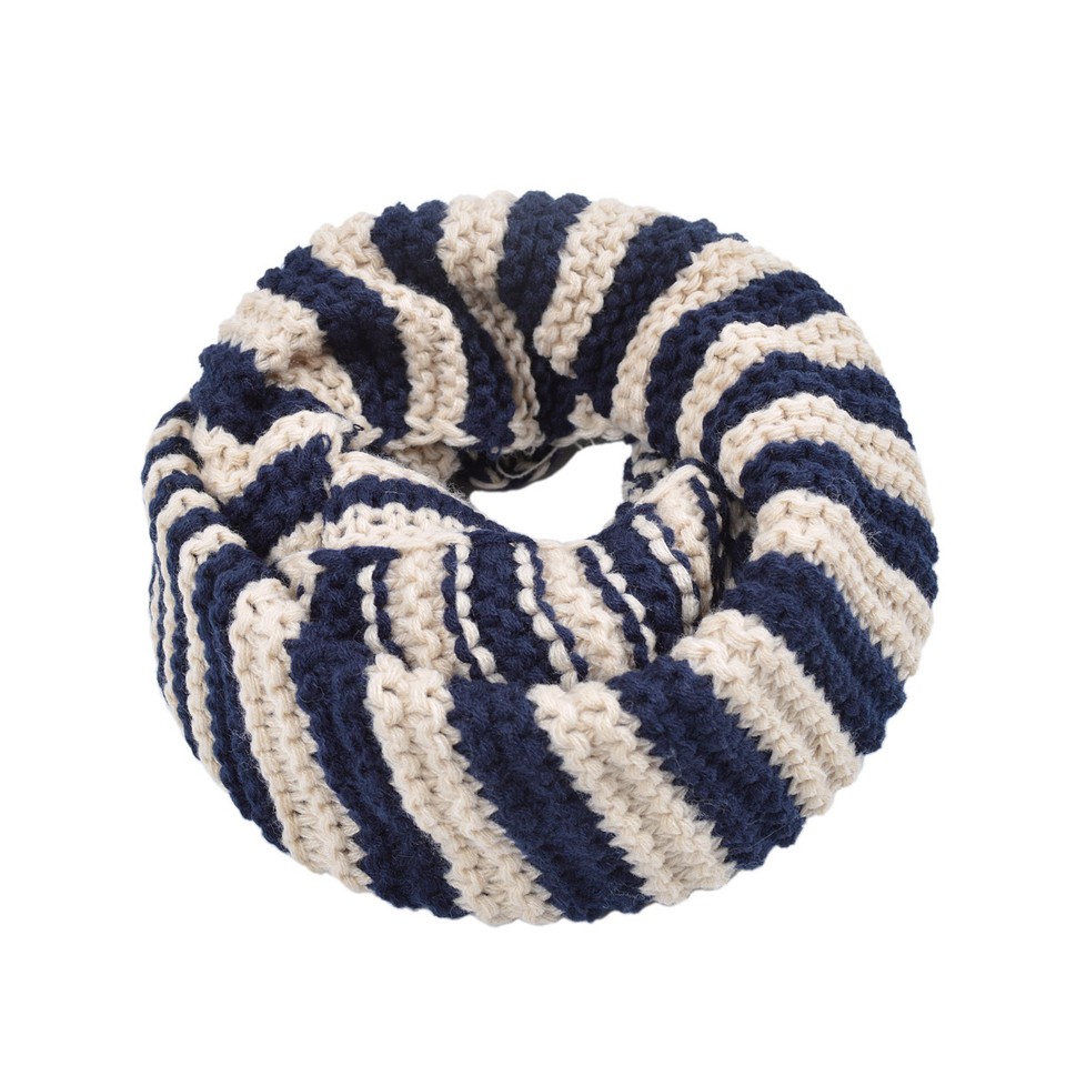 Premium Winter Classic Striped Knit Infinity Loop Circle Scarf - Diff ...