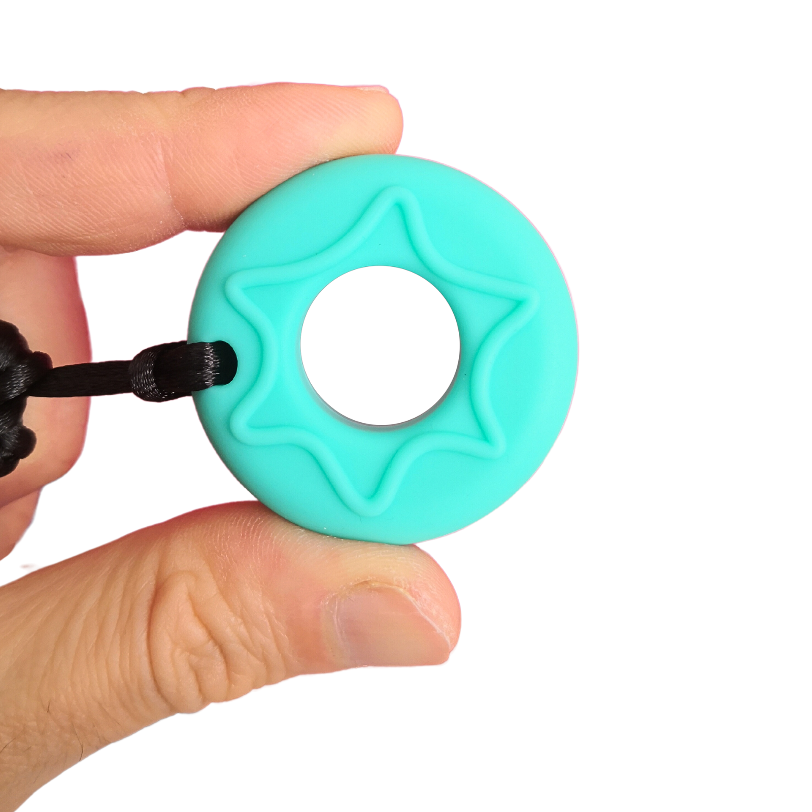 Chewy Doughnut Chewelry Necklace Sensory Biting Aid Chew Toy Kids ...