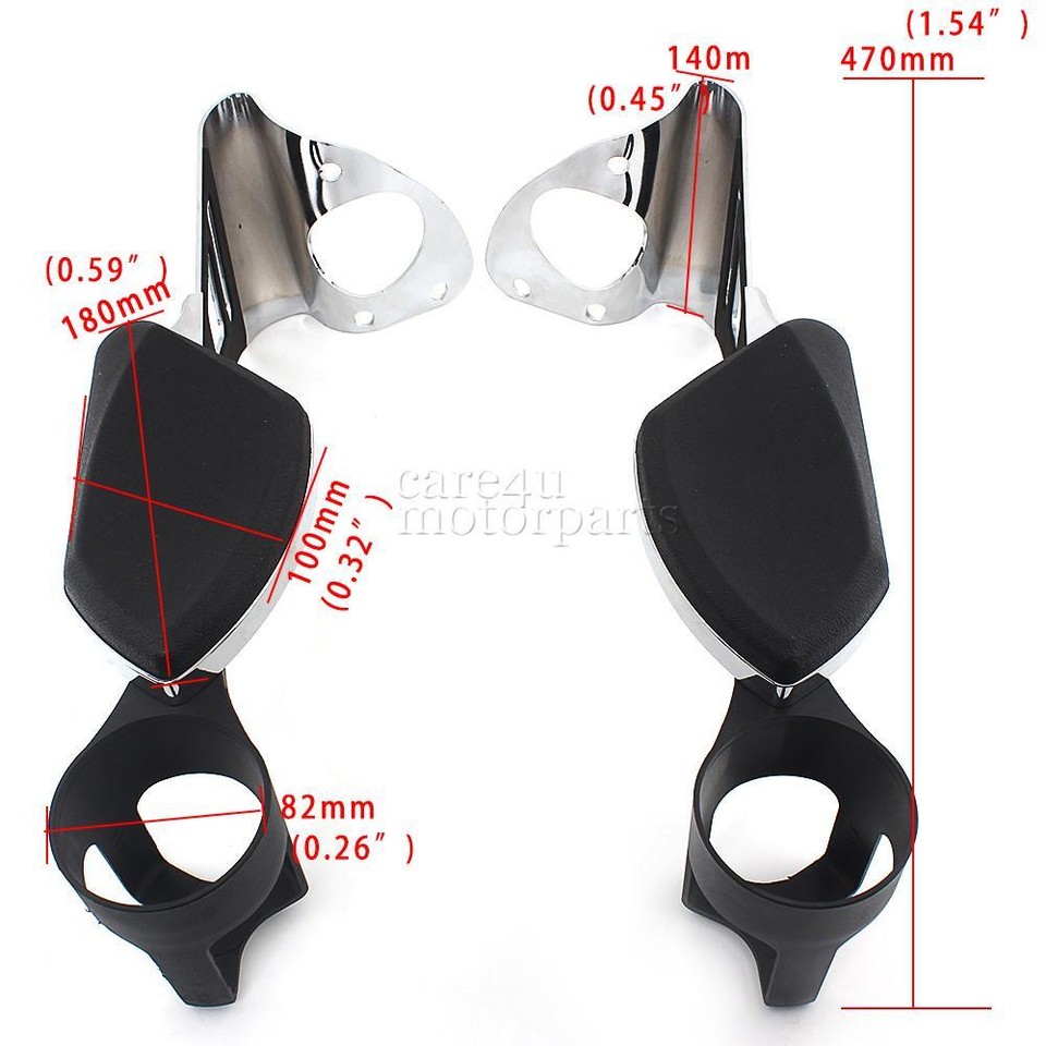 Passenger Arm Rests For Harley Electra Road Glide Tri Glide Ultra ...