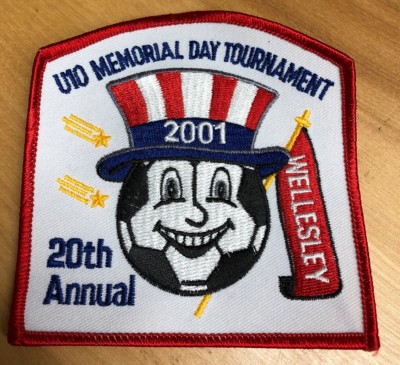 Wellesley (MASS) 2001 Memorial Day Soccer Tournament Patch - VG (A3B1 ...