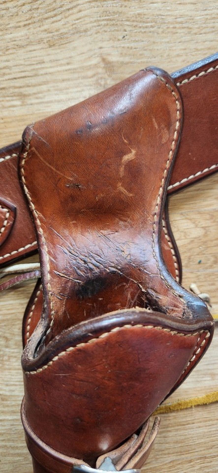 Bianchi Leather B7 Size 36 Cowboy Western Fast Draw Gun Rig 2 Holster ...