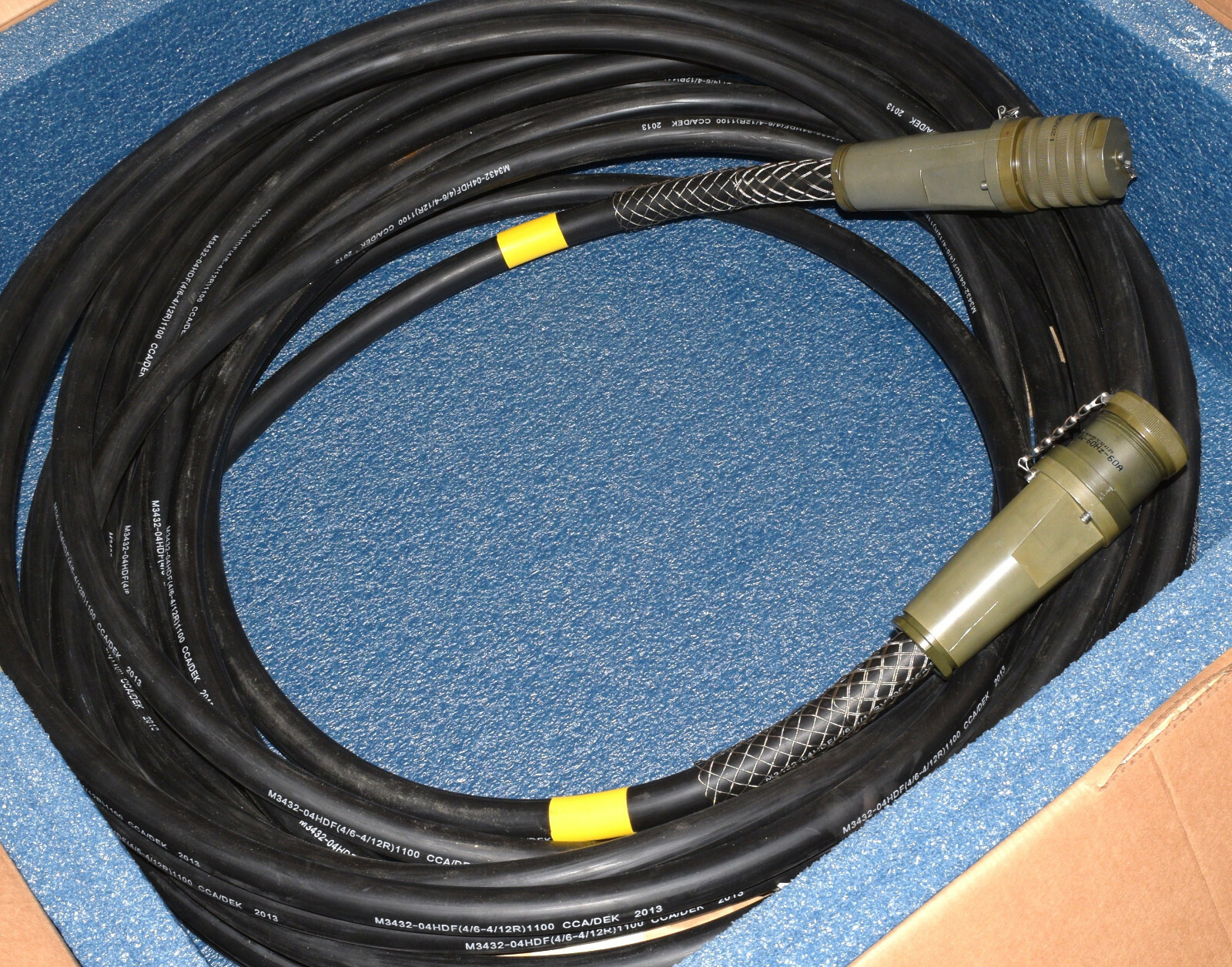 95 FOOT 60 AMP 120/208 3-PH MILITARY GENERATOR POWER EXTENSION CABLE ...