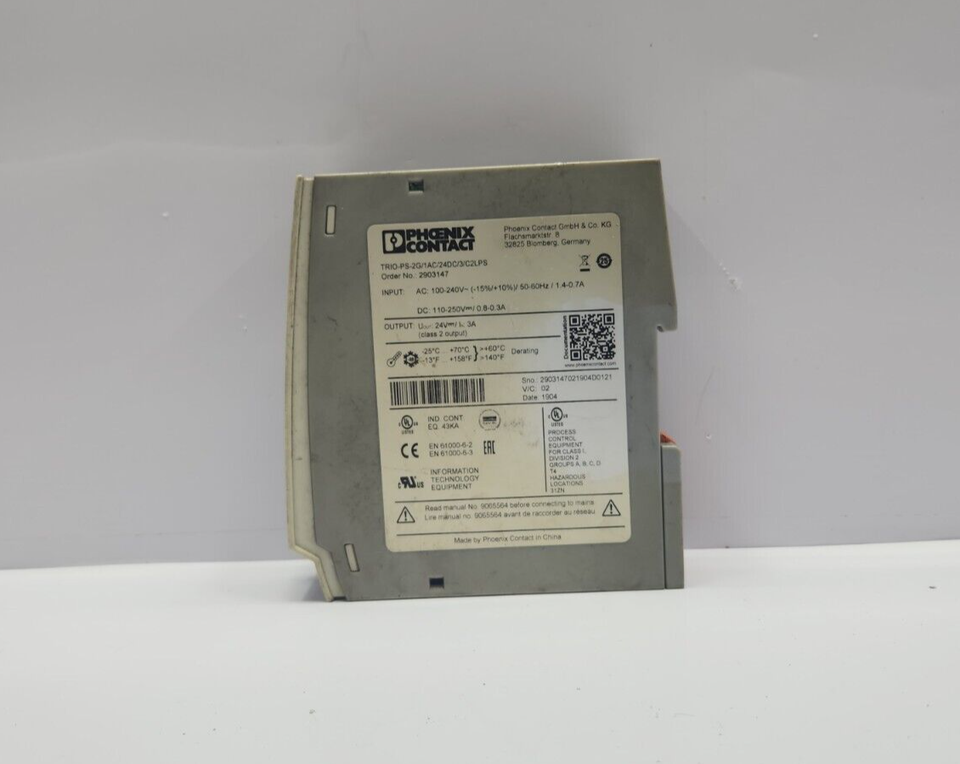 PHOENIX CONTACT TRIO-PS-2G/1AC/24DC/3/C2LPS POWER SUPPLY UNIT 2903147 ...