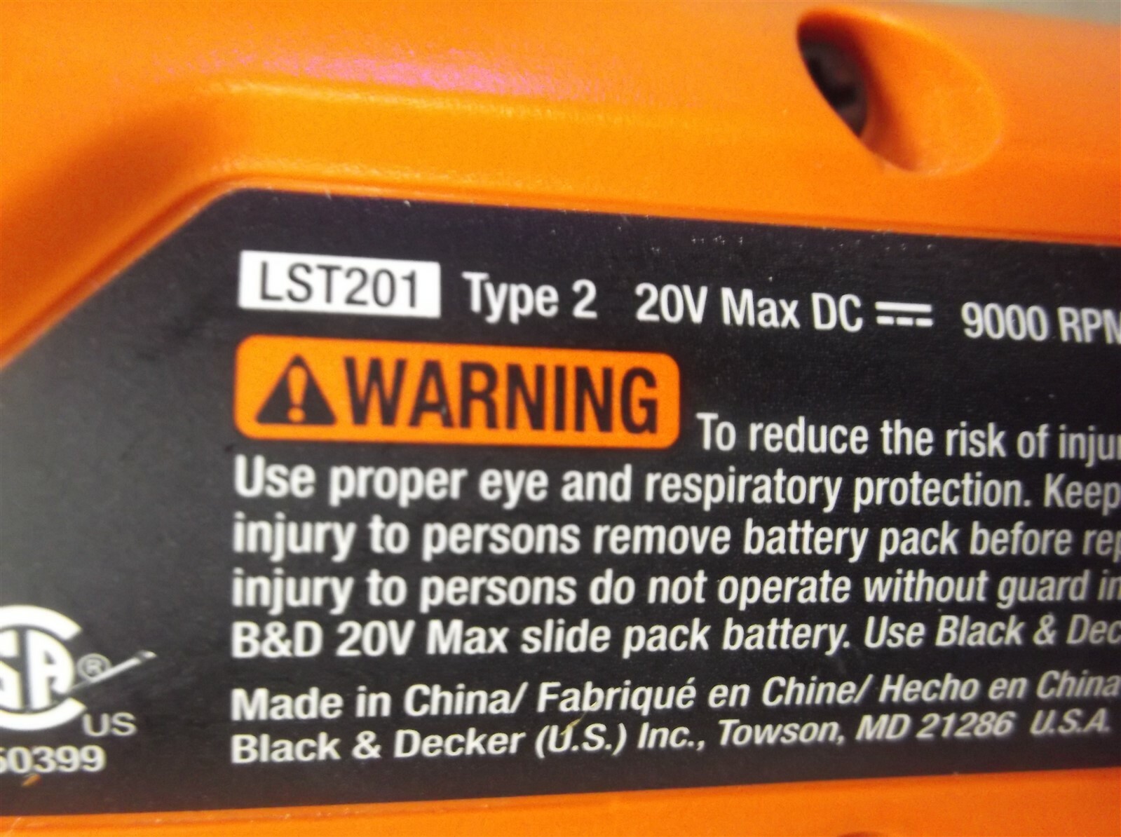 Black & Decker LST201 20V String Trimmer / Edger Cordless - Tool Only ...